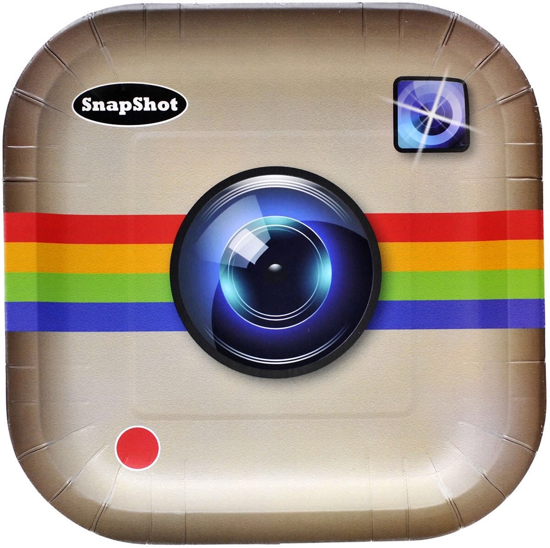 CLOSEOUT!! 50% OFF Snap Shot Social Media Square Dinner Plates, Set of ...