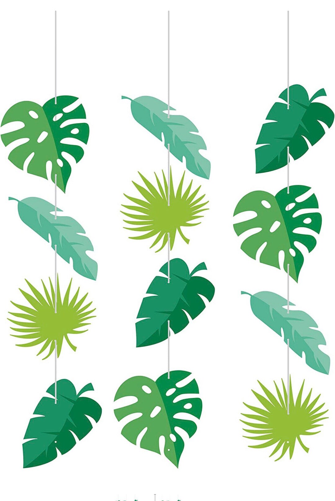 Party Animal Safari Leaves Hanging Decor, 3 Piece Set, Safari Party - Etsy