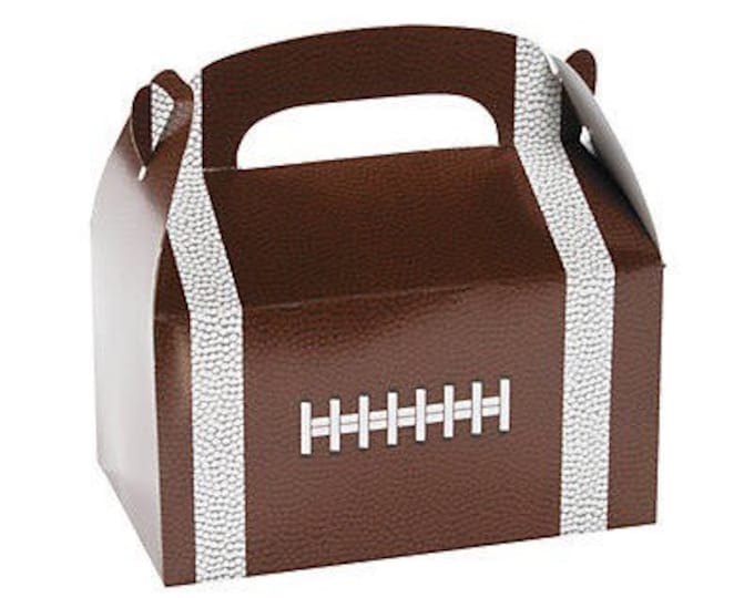 Football Gable Treat Box, Set of 6 Boxes, Football Party, Football ...