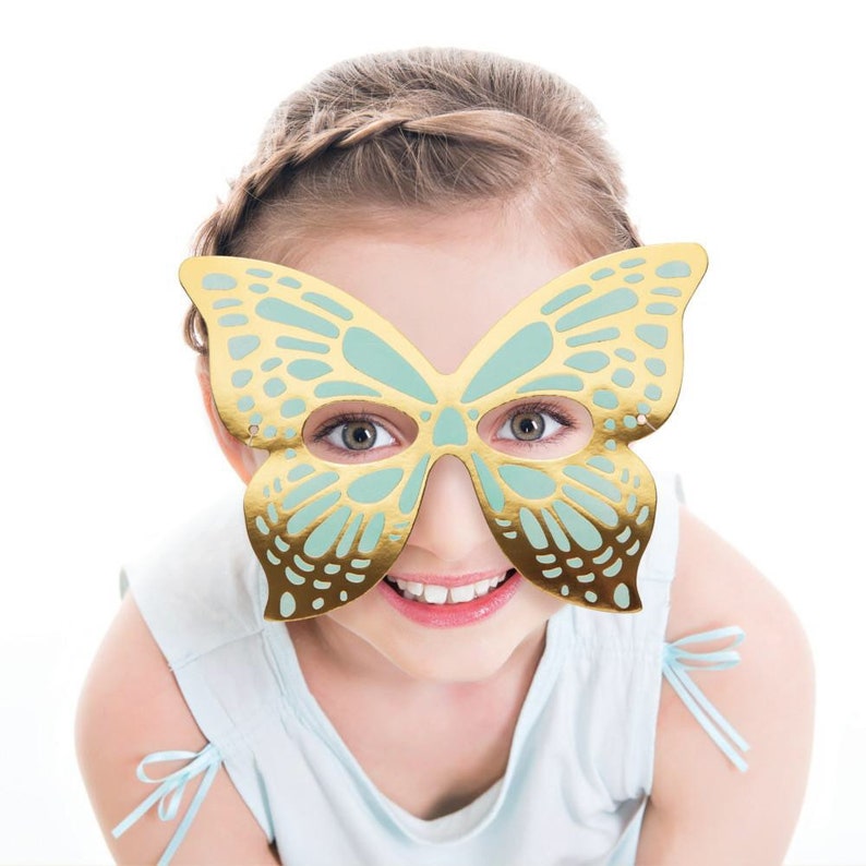 Butterfly Shimmer Masks Set of 8 Butterfly Birthday | Etsy