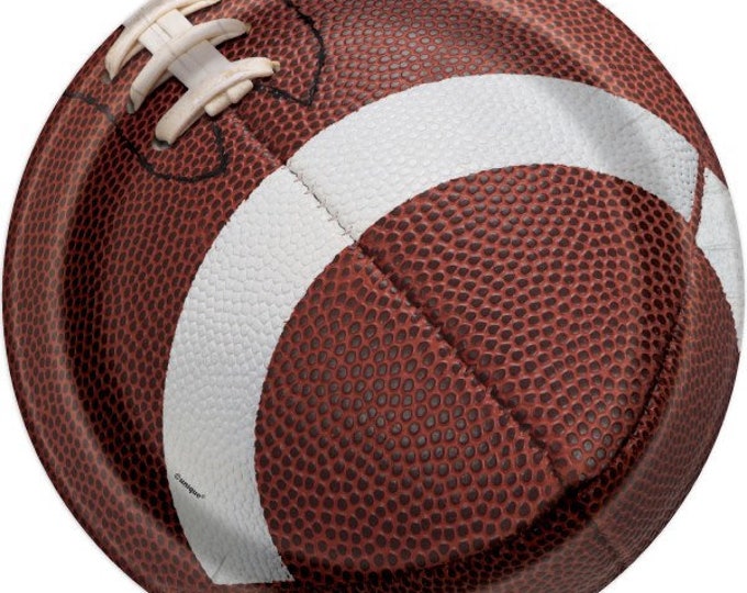Football Dinner Plates, Set of 8 Plates, Football Party, Football ...