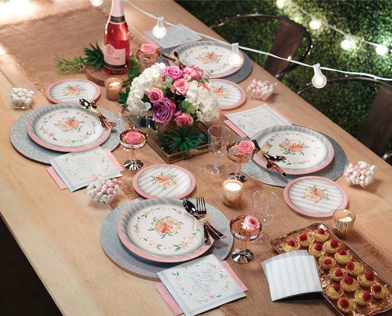 Farmhouse Floral 10 Dinner Paper Plate Set of 8 Farm | Etsy