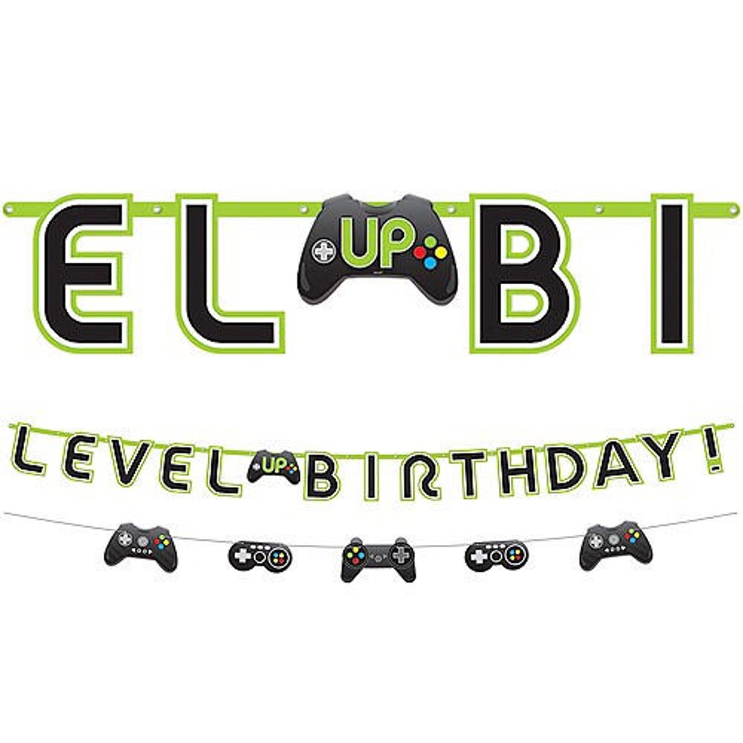 Level up Birthday Banner With Mini Banner, 5 3/4in X 1/4in , 10feet in ...