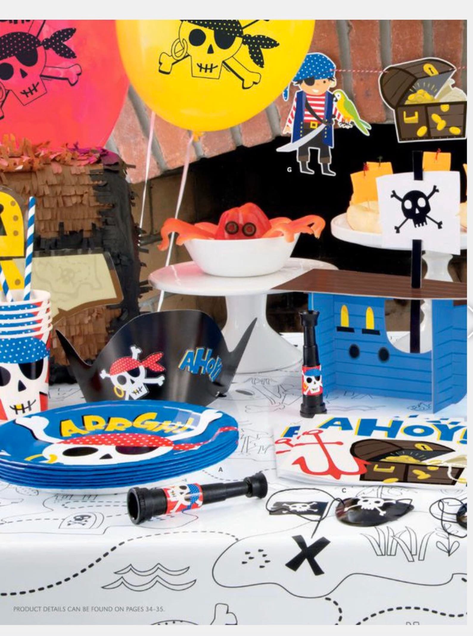 Ahoy Pirate Ship Table Centerpiece Pirate Party - Etsy