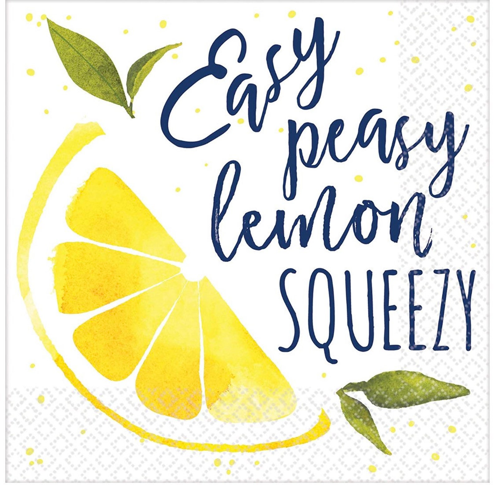 Easy Peasy Lemon Squeezy Beverage Party Napkins - Etsy