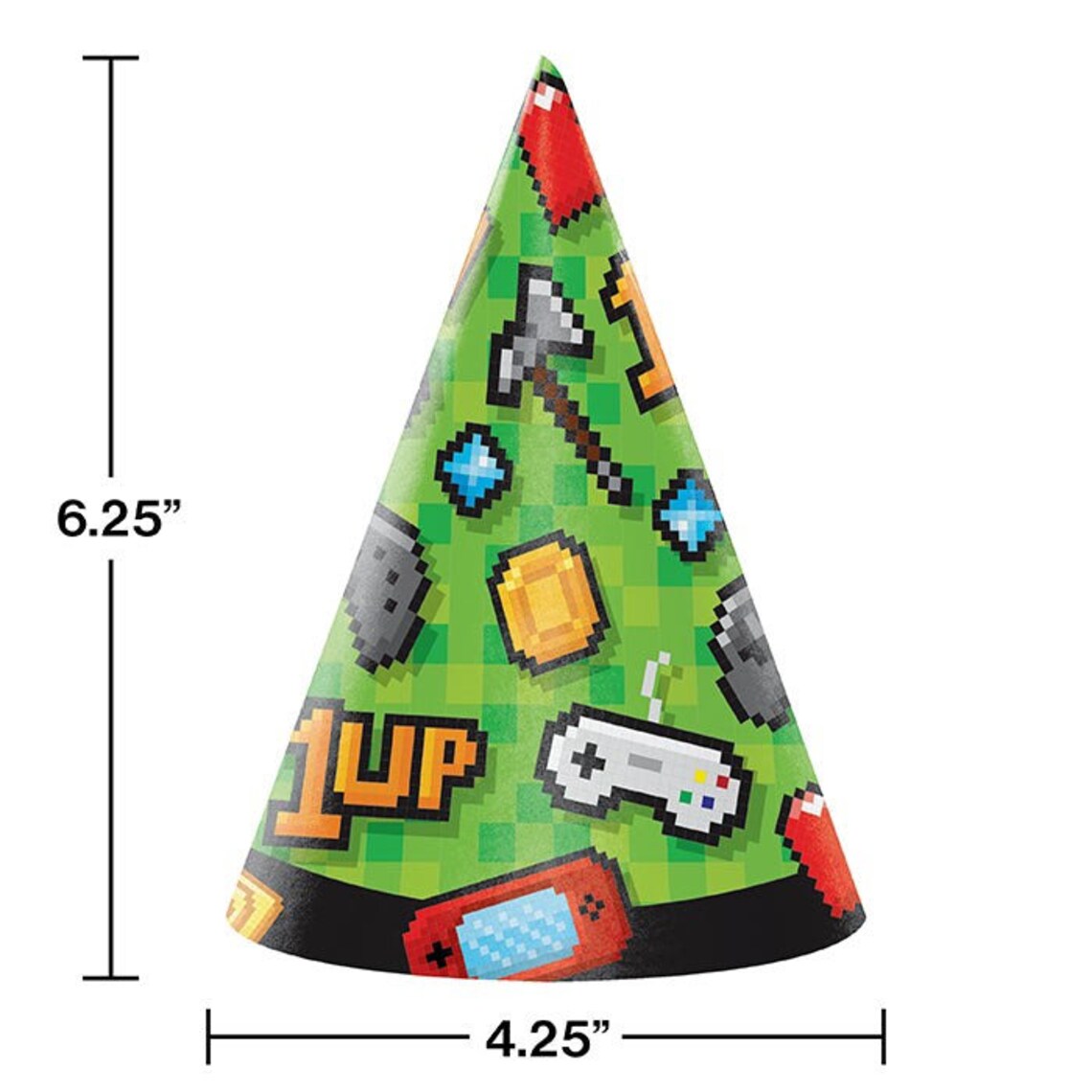 Gaming Party Child Party Hat 8 Count Gamers Birthday Video - Etsy