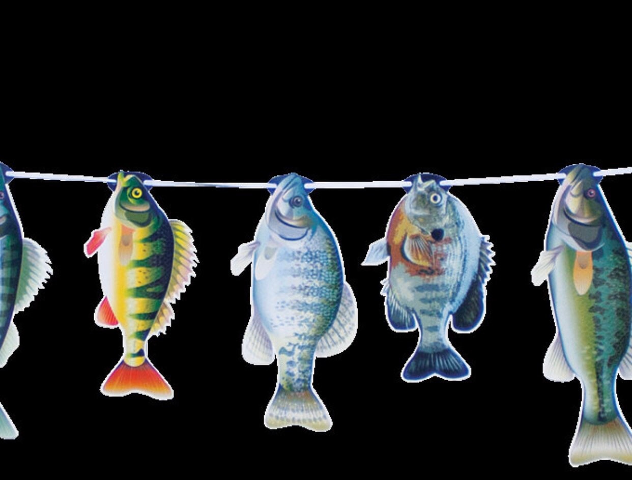 Fish Banner, Large 10” to 16” Fish, Adjustable Banner 4 Feet to 7 Feet ...