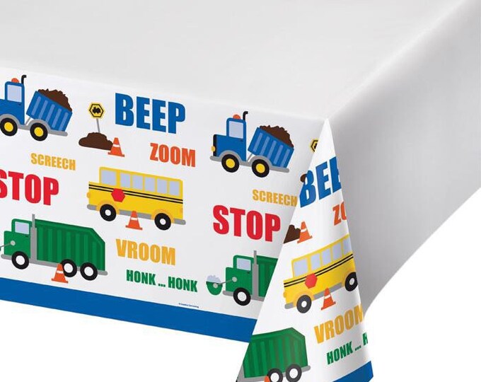 Traffic Jam Plastic Tablecover, 48” X 88”, Transportation Party - Etsy