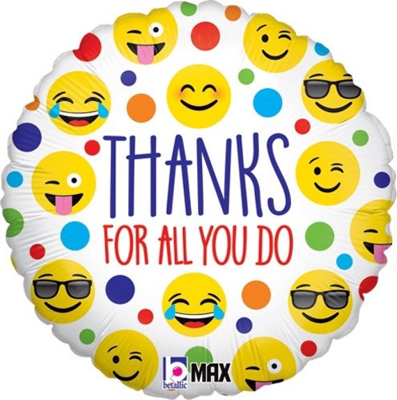 Emoji thanks for All You Do 18 Balloon Nurse Appreciation | Etsy