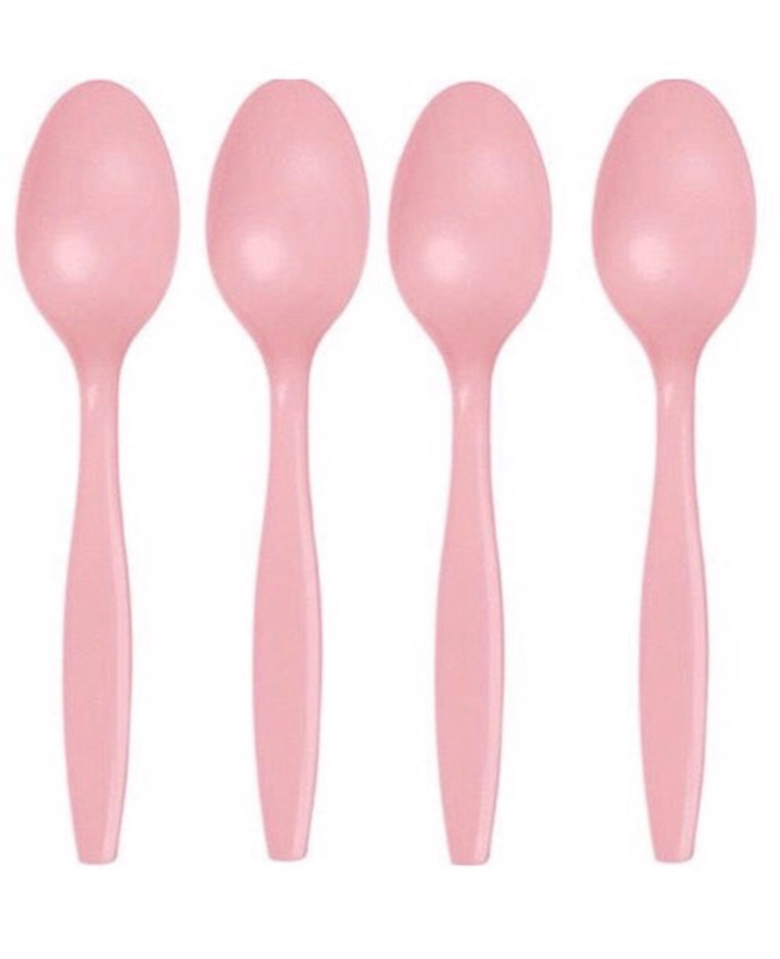 Pastel Pink Plastic Party Spoons Set of 12 Perfect for | Etsy