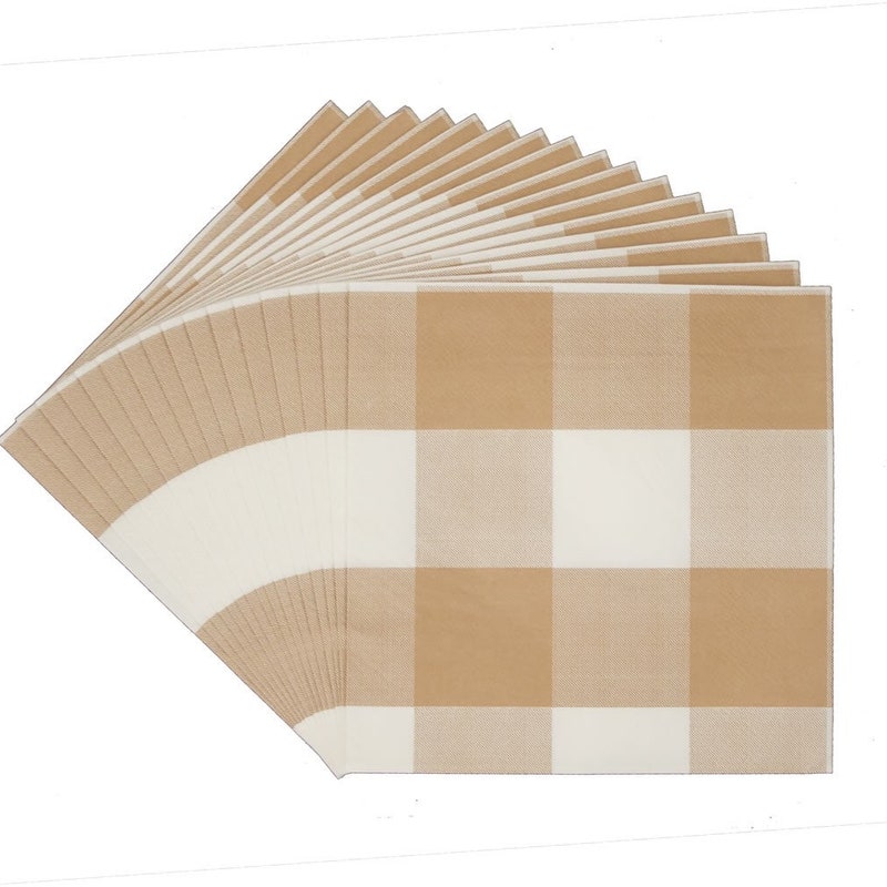 Plaid Brown Napkins - Etsy