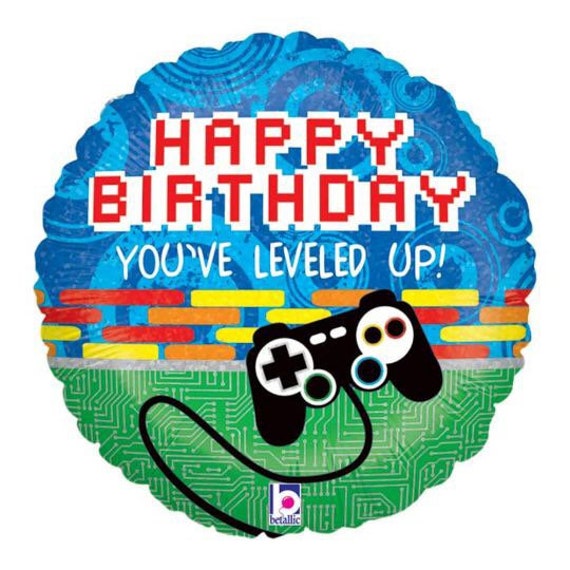 Video Game Happy Birthday 18 Balloon Video Game Birthday - Etsy