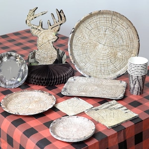 Cut Timber Deer Centerpiece, Hunting Party, Lumberjack Party - Etsy