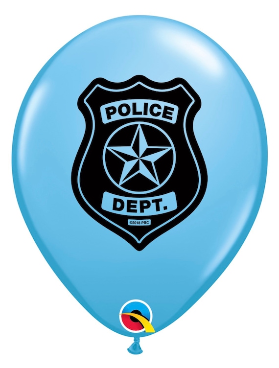 11 POLICE Badge Balloon Set of 6 Latex Balloons Police | Etsy