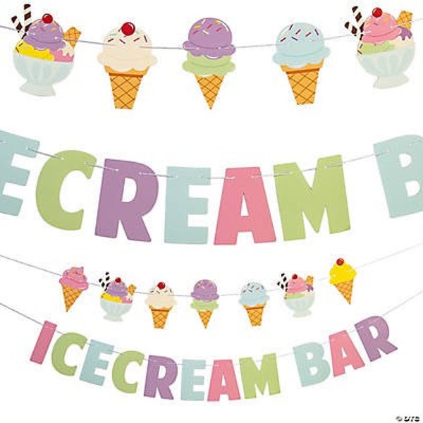 Ice Cream Party Banner - Etsy