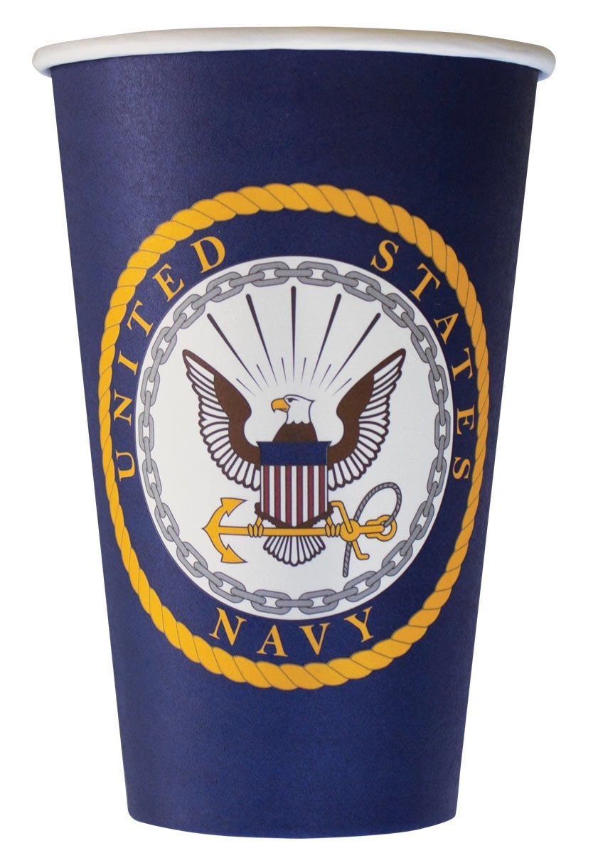 Navy Party Cups, Set of 8, Navy Party, Navy Retirement , Navy Theme ...