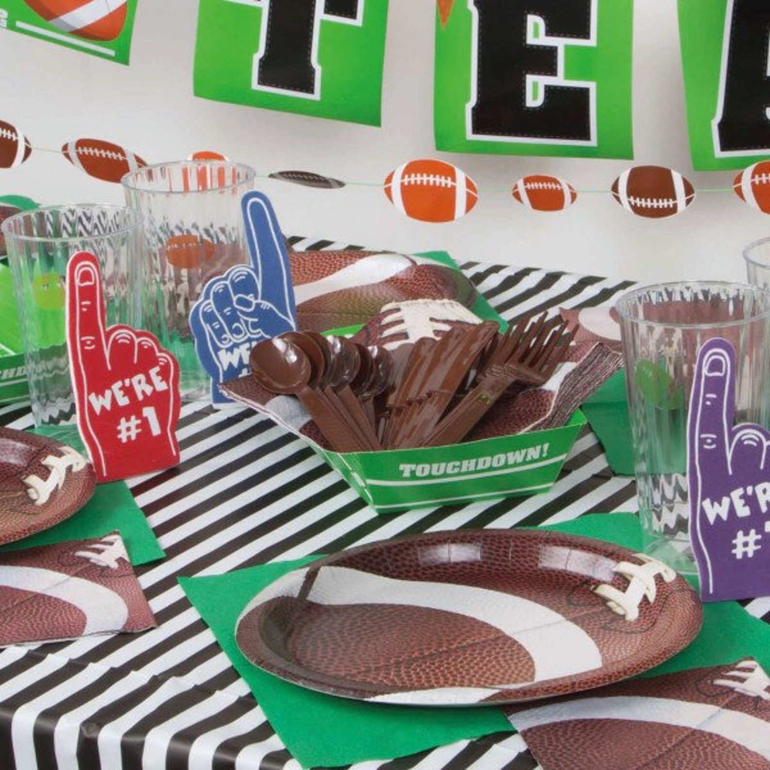 Football Gable Treat Box Set of 6 Boxes Football Party - Etsy