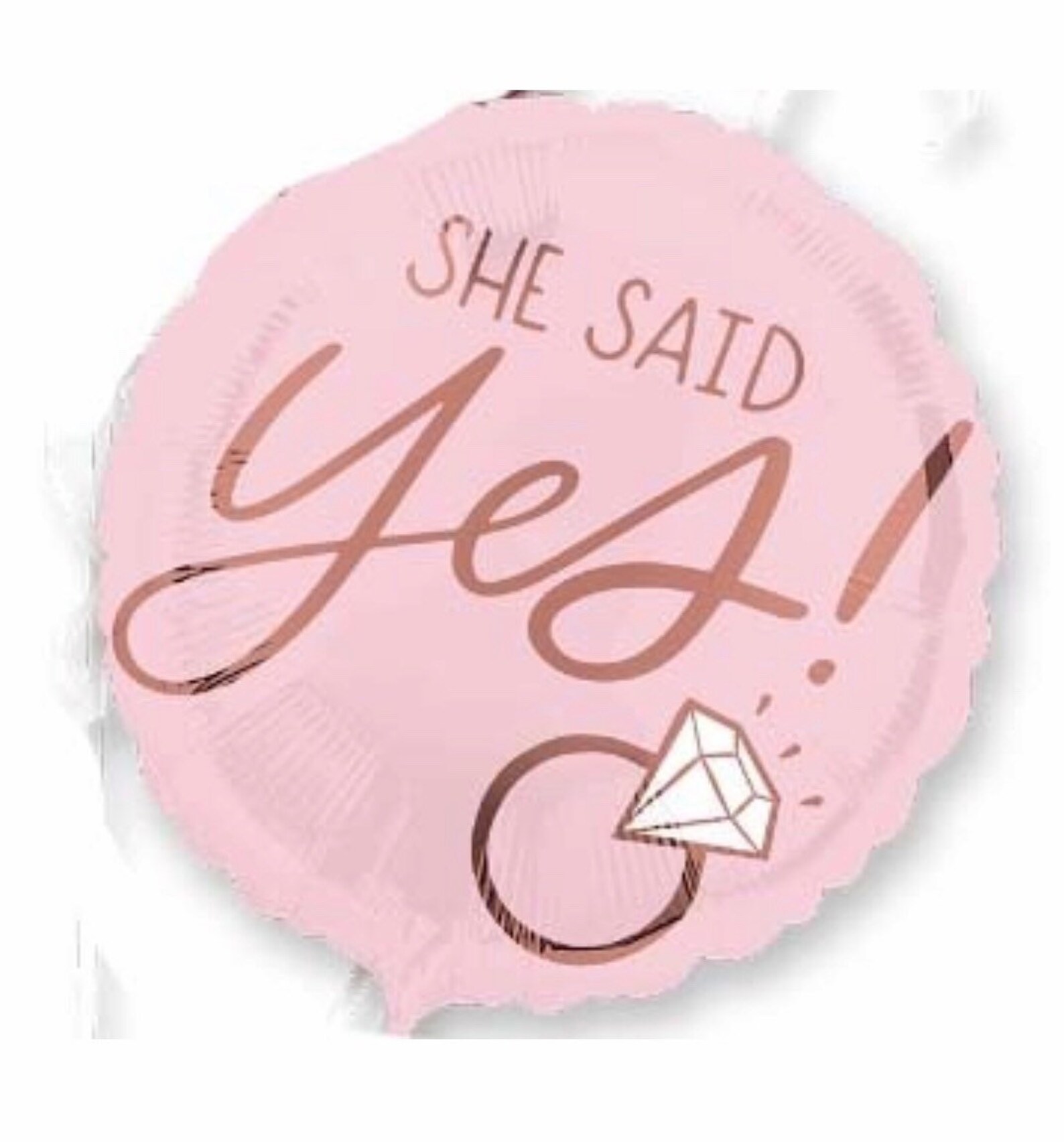 18" SHE SAID YES - Blush and Rose Gold Bridal Shower Balloon - Etsy
