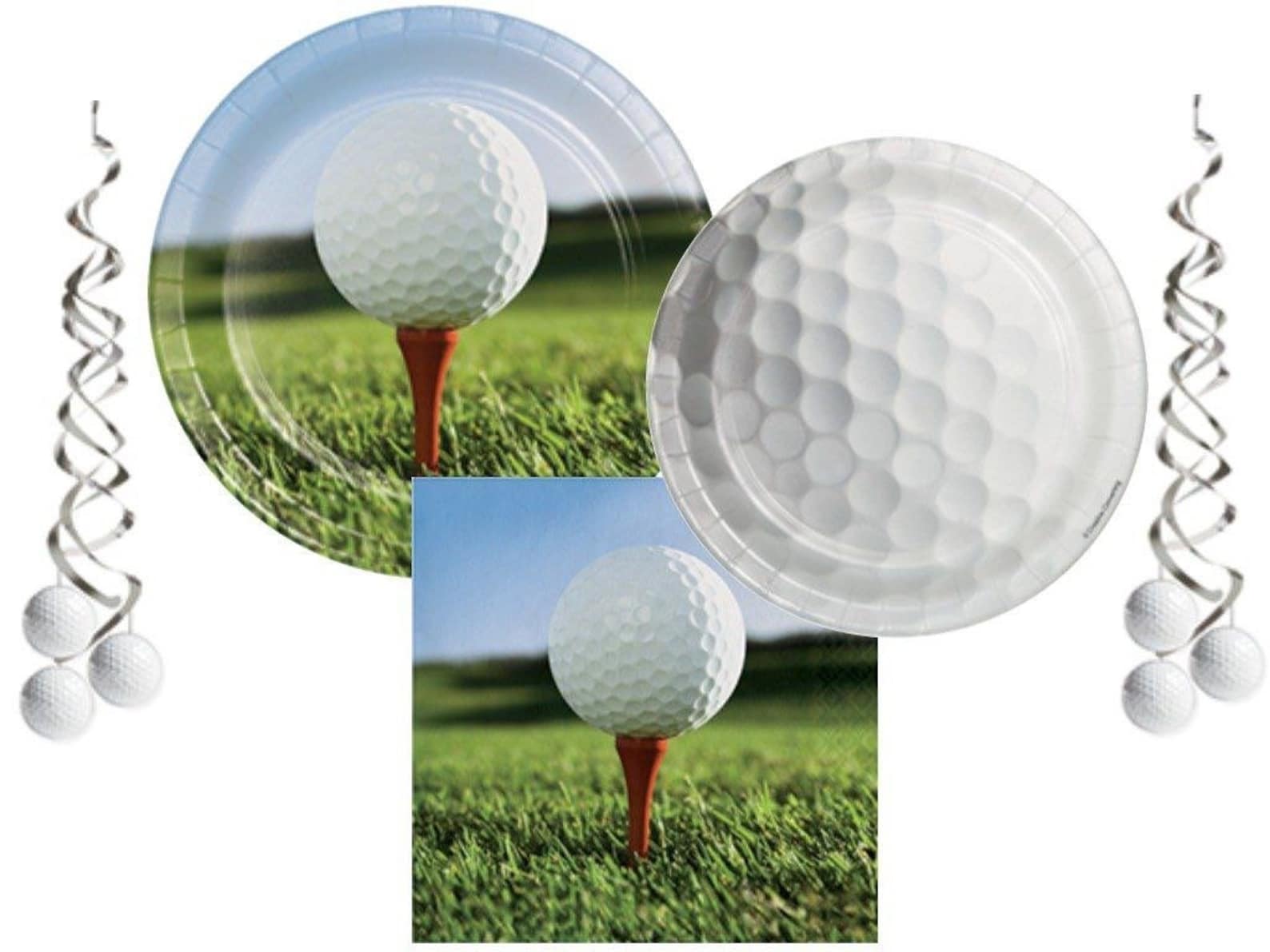 Fanatic Golf Dinner Plates Set of 8 Golf Party Theme Golf - Etsy