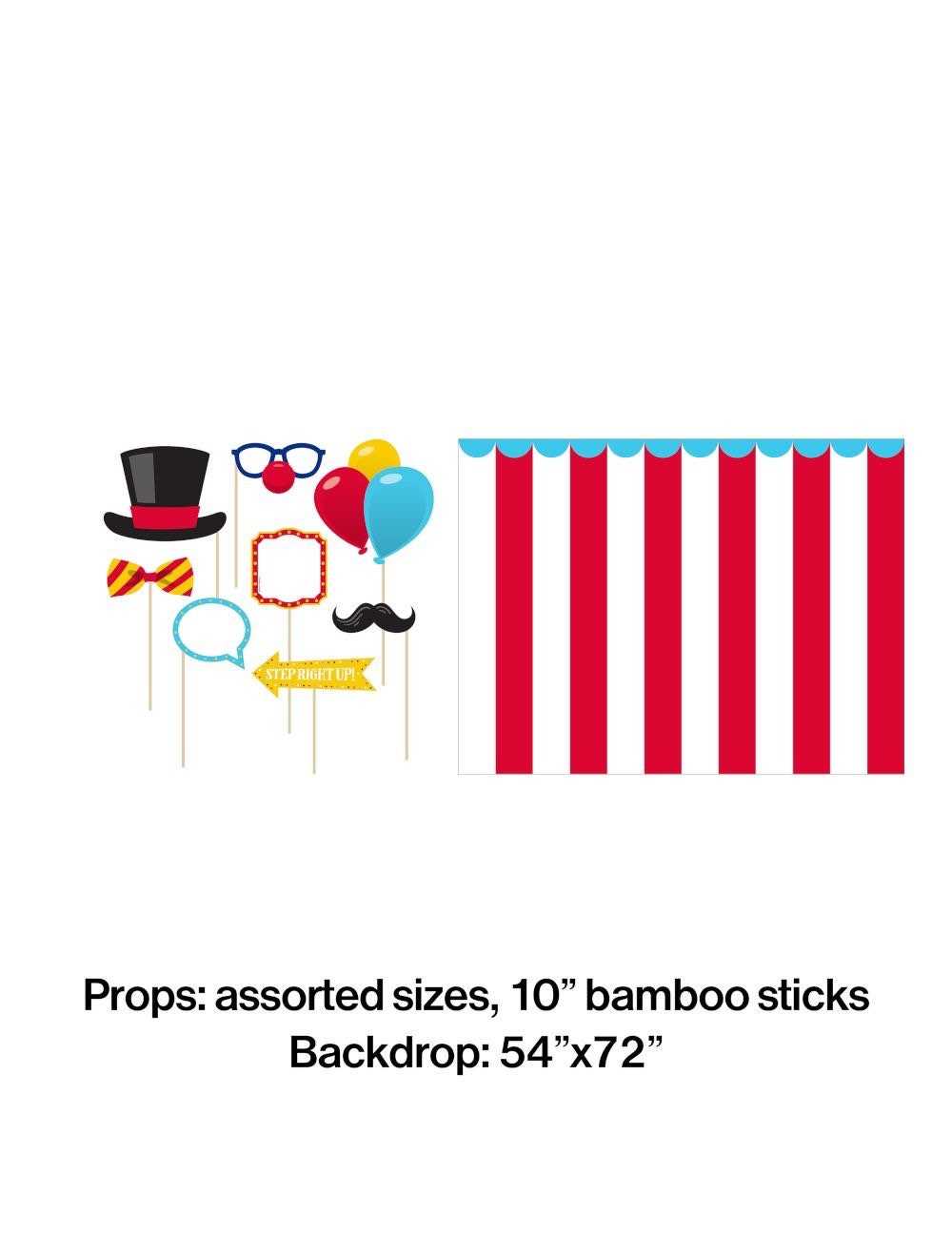 Circus Carnival Photo Booth Kit 9 Piece Set Circus Themed | Etsy