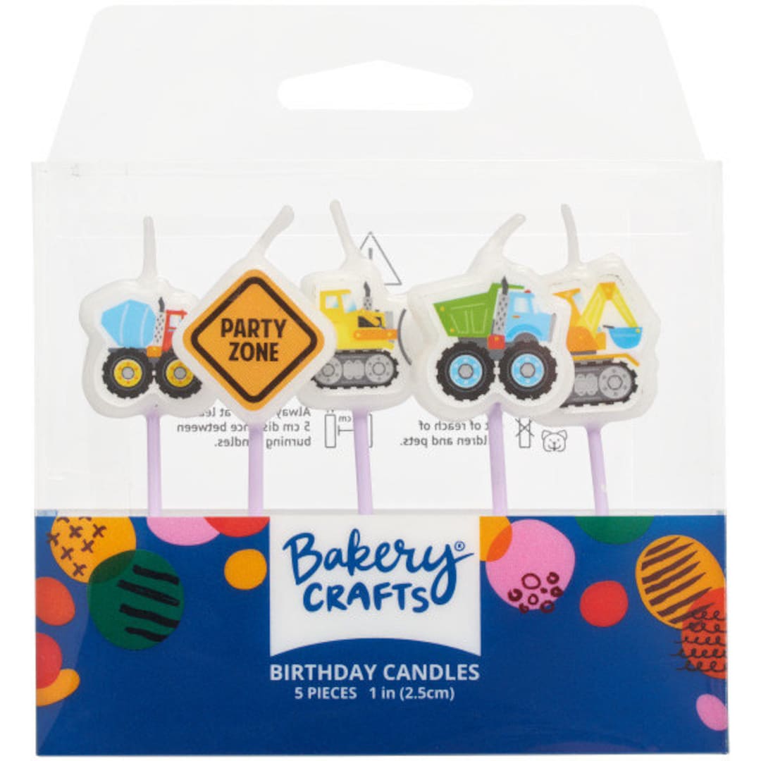 Construction Candle Set, Construction Birthday, Set of 5 Candles - Etsy