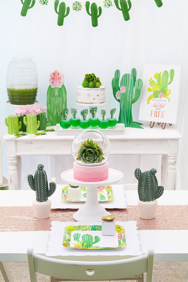Cactus Centerpieces 3 piece set Cactus Party Cactus | Etsy
