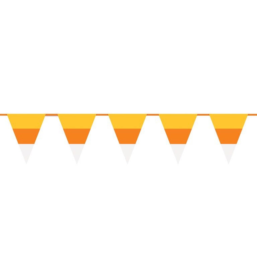 Candy Corn Pennant Banner, 14 Feet Long, Halloween Party Decor - Etsy