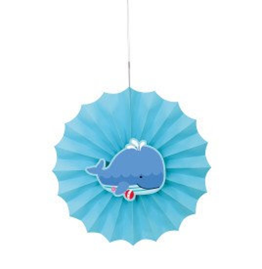 CLOSEOUT!! 50% OFF Under the Sea Baby Whale Paper Fan, Whale Baby ...
