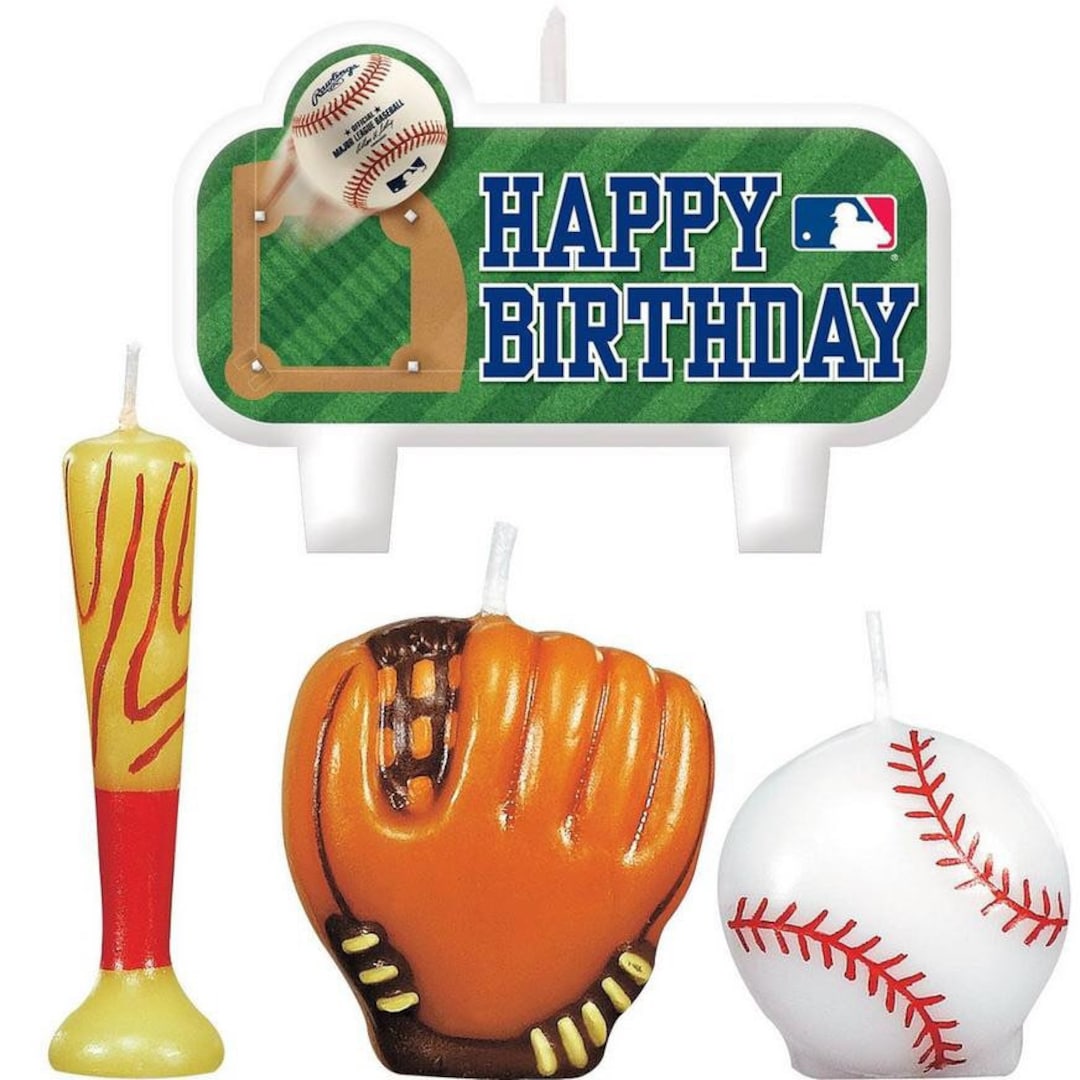 Baseball Shaped Candles, Set of 4, Baseball Party, Baseball Candles - Etsy