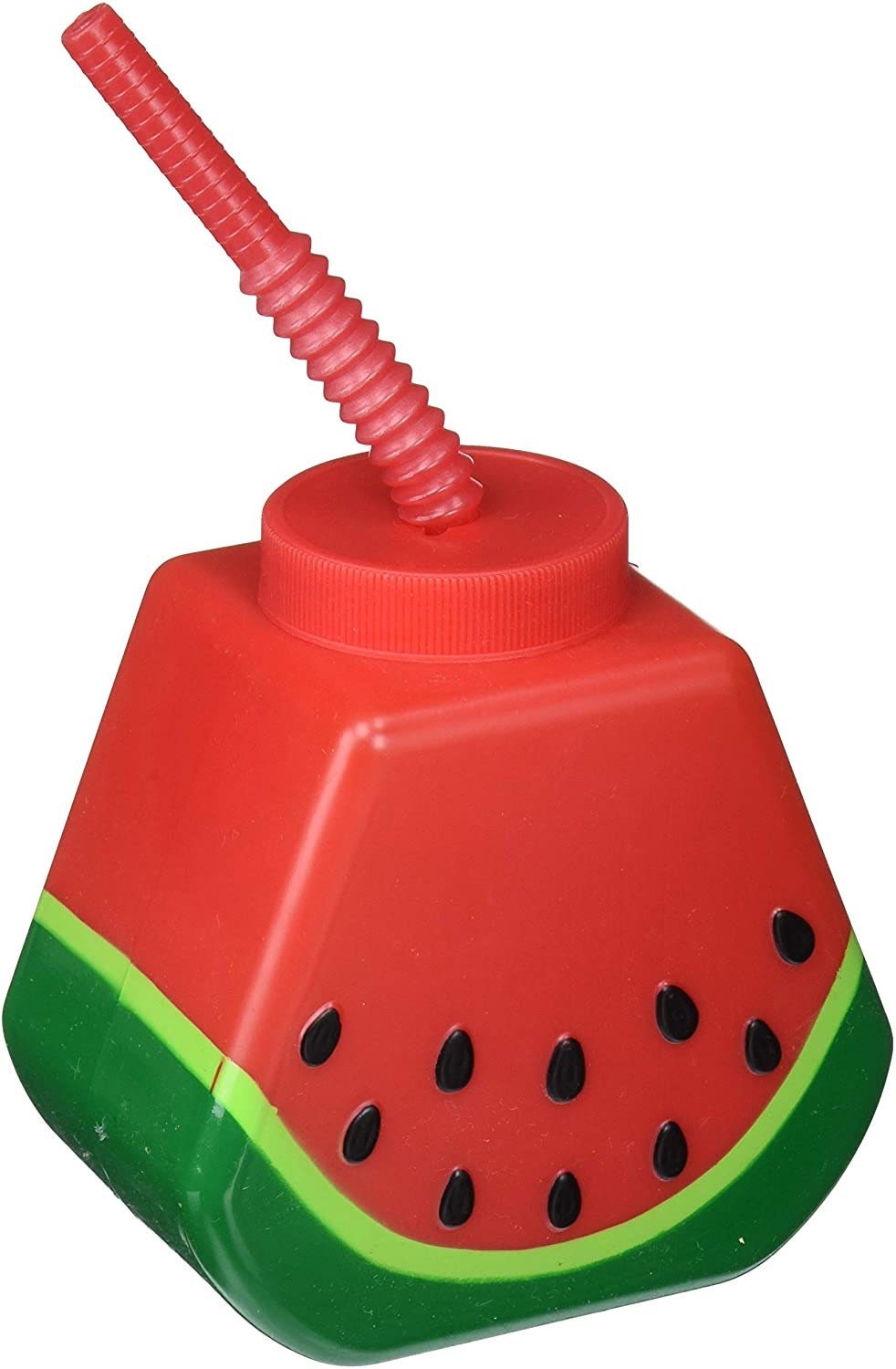 Watermelon Slice Plastic Cup With Straw Fruit Party Summer - Etsy