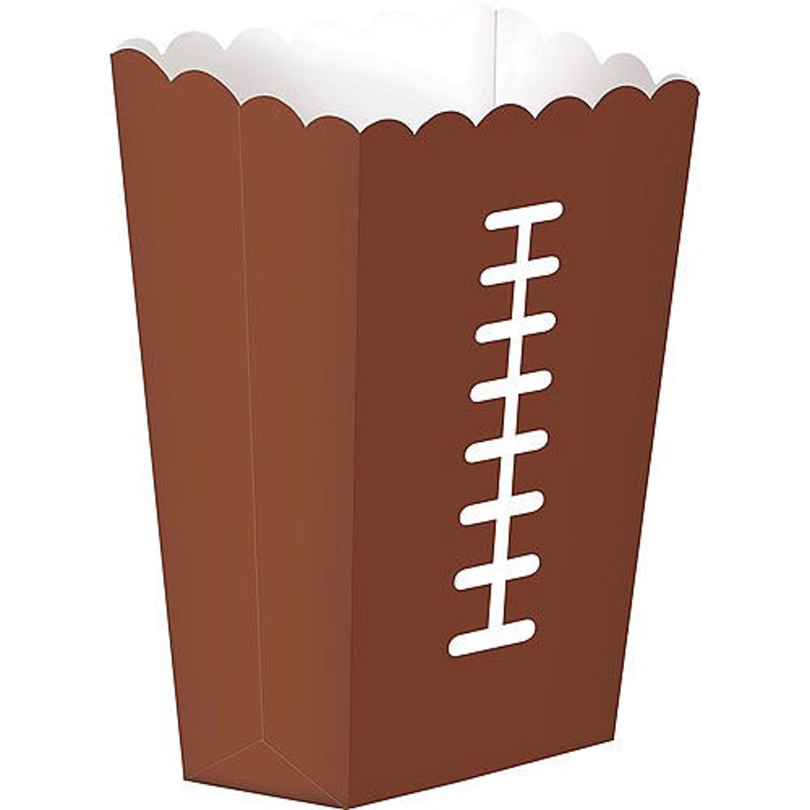 Football Popcorn Boxes 8ct 3 1/2in X 7 1/2in Cardstock Boxes - Etsy
