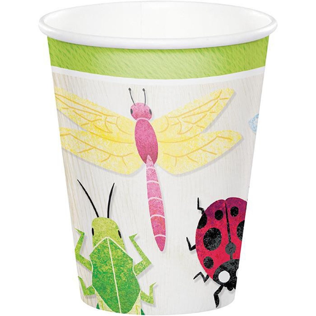 Birthday Bugs 9 Oz. Cups Set of 8 Bug Party Bug Cups - Etsy