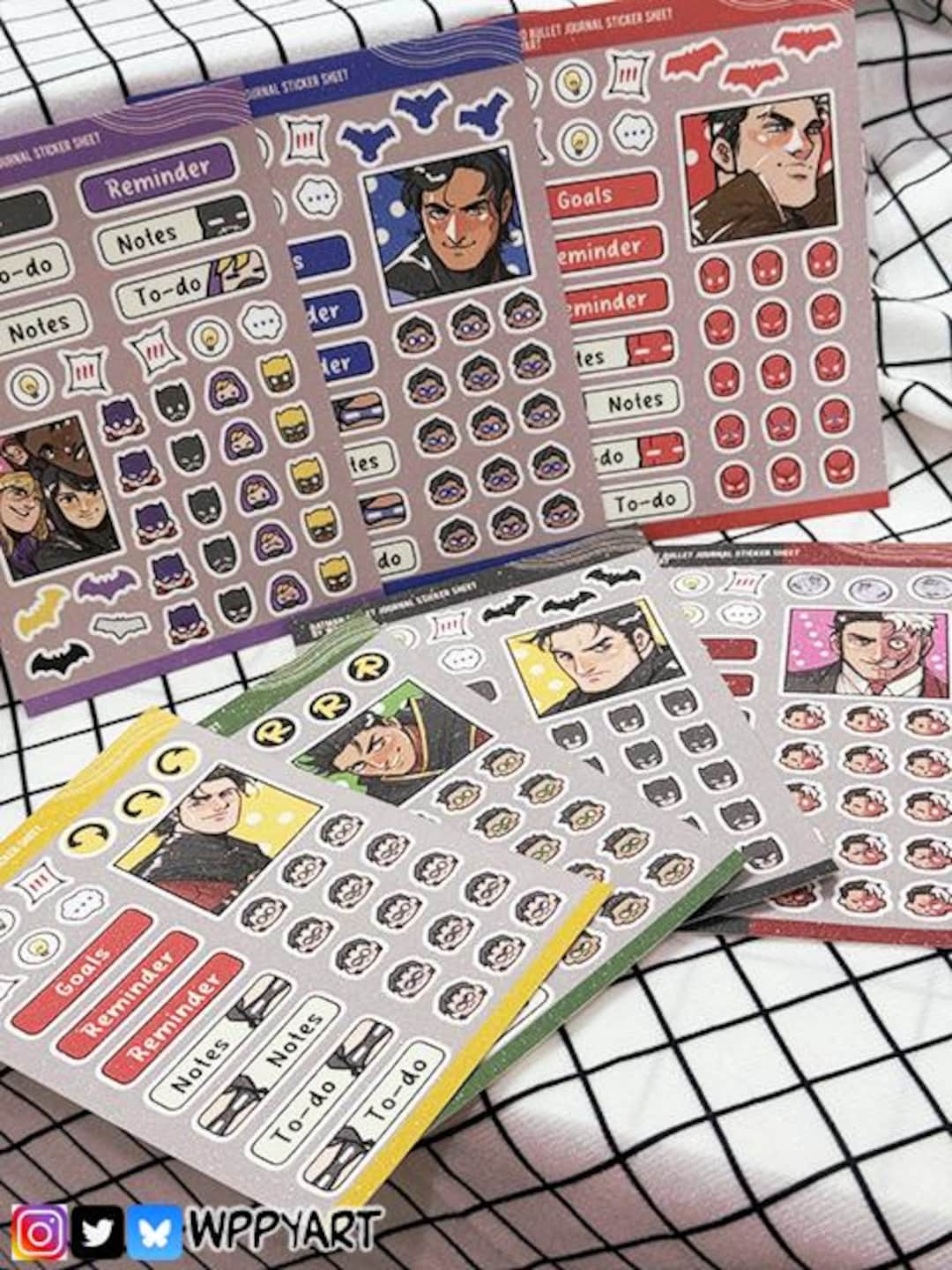 Bats & Harvey Bullet Journal Sticker Sheets - Etsy