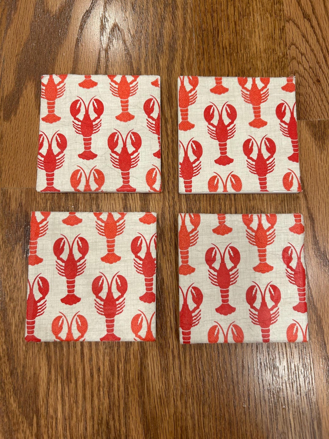Decoupage Coasters- Lobster - Etsy