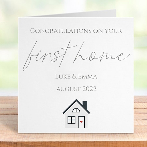 Personalised Congratulations on Your First Home Card First - Etsy UK
