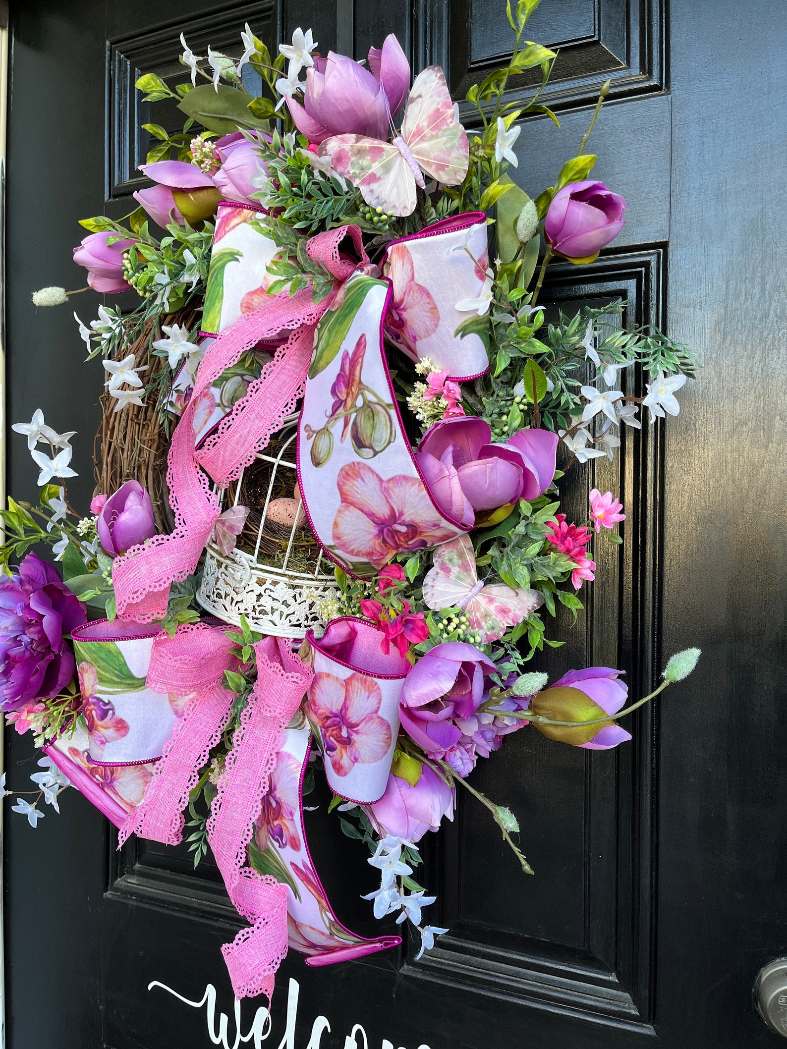 Everyday Wreath, Spring Wreath, Garden Wreath, Bird Cage Wreath ...