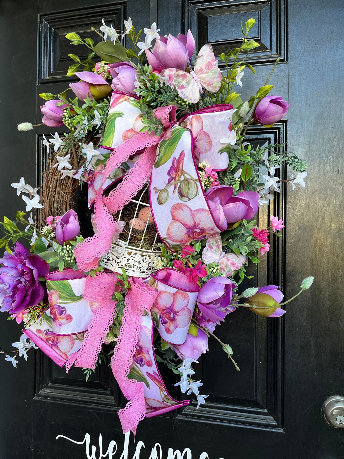 Everyday Wreath, Spring Wreath, Garden Wreath, Bird Cage Wreath ...