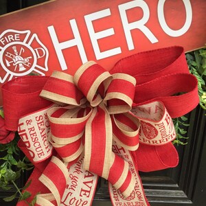 Fireman Wreath, Red Wreath, First Responder Wreath, Firerfighter Wreath ...