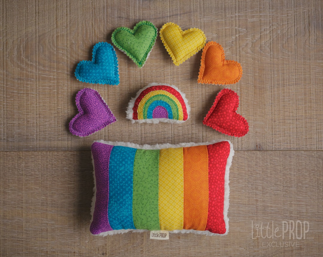 Rainbow Pillow & Huggies • Set • Different Colors • Newborn Photography ...