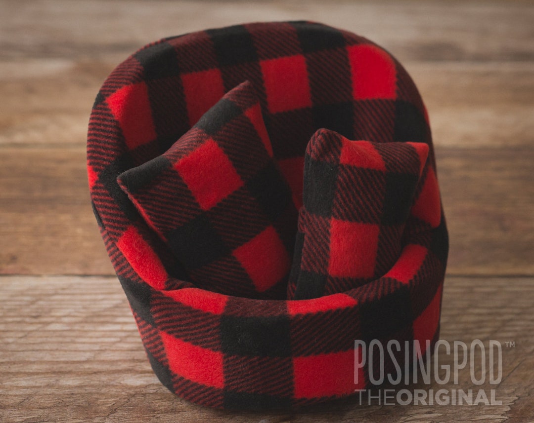 Cover & Pillows for GRAND Pod • Red Buffalo Plaid• Posing Newborn Twins ...