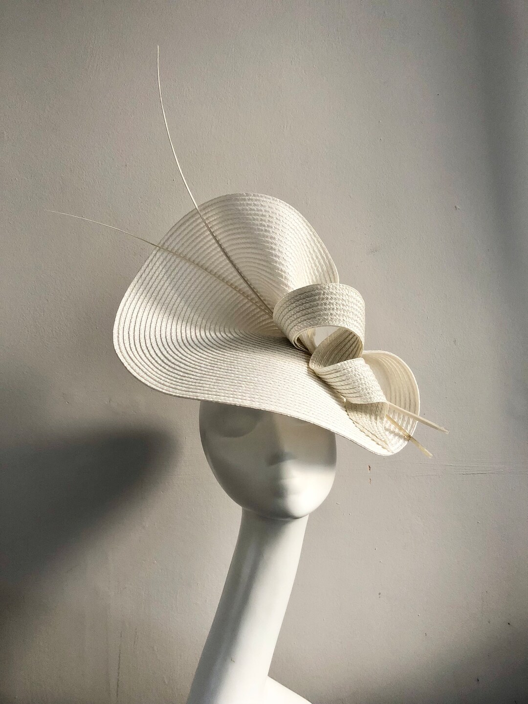 Ivory Hat With Swirls and Matcing Quills Mother of Bride Groom Wedding ...