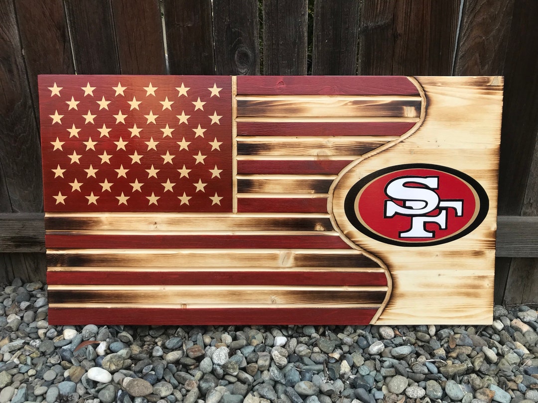 49ers Flag | Home Decor | Wood Flag | Football - Etsy
