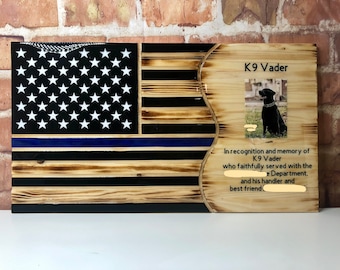 Custom Thin Blue Line Flag Police Flag Military Flag Custom Flag Wood ...