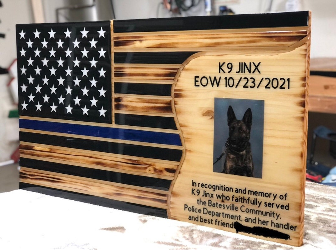 Thin Blue Line Flag EOW Flag Police Gift K9 Officer - Etsy