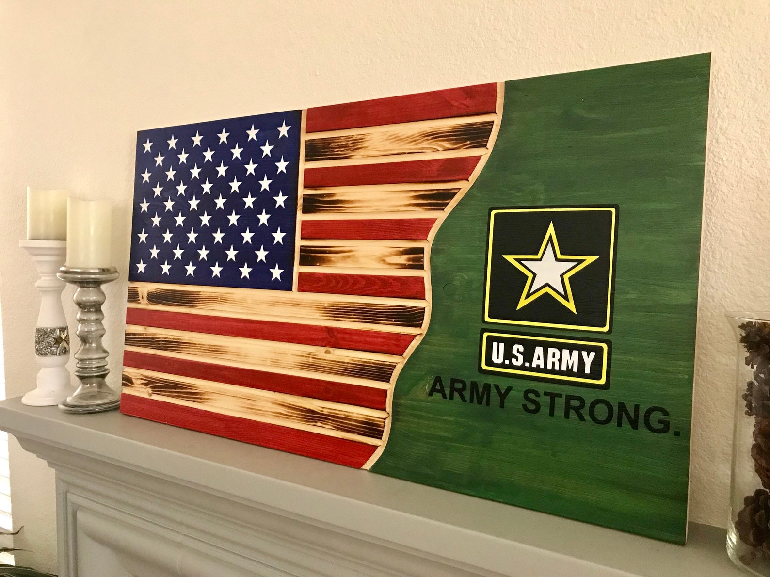 US Army Flag | Wood Flag | Home Decor | - Etsy