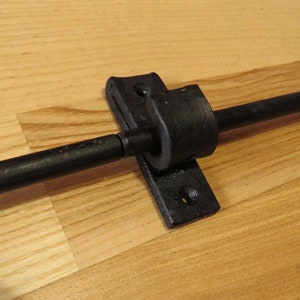 Wrouht Iron Curtain Rod,two Part Rod, Black,black Curtain Rod ...