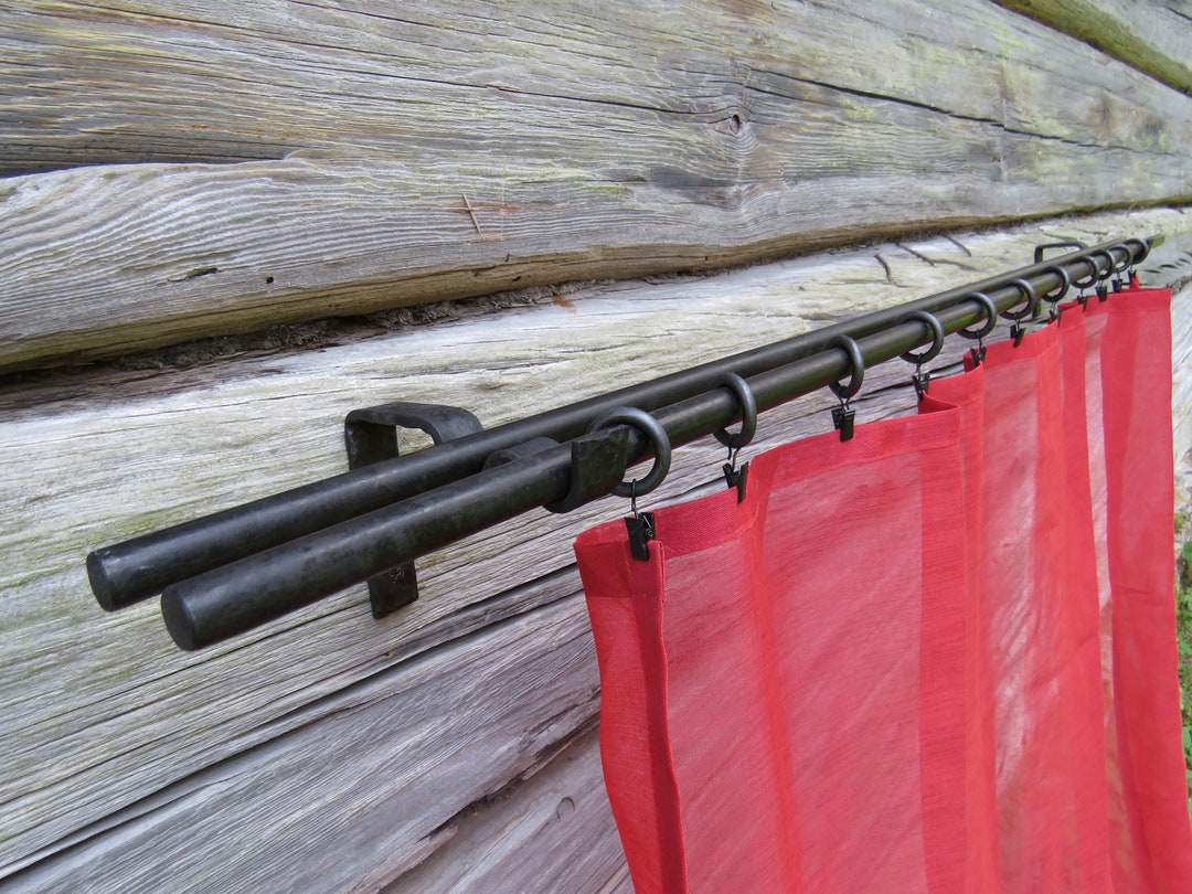 Curtain Rod,black Curtain Rod,window Treatment,double Rail ,double Rod ...