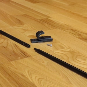 Wrouht Iron Curtain Rod,two Part Rod, Black,black Curtain Rod ...