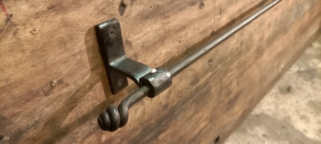 Wrought Steel,curtain Rod,tapestry Holder,wrought Hanger,blacksmith ...