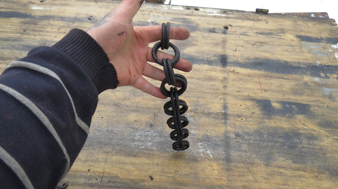 Wrought Iron Chain Forged Chain Interior Elementblack - Etsy